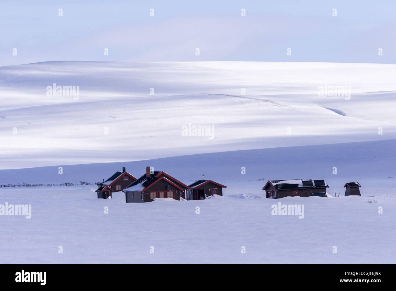 Norway, Finnmark, Tundra landscape on the road between Tana and ...