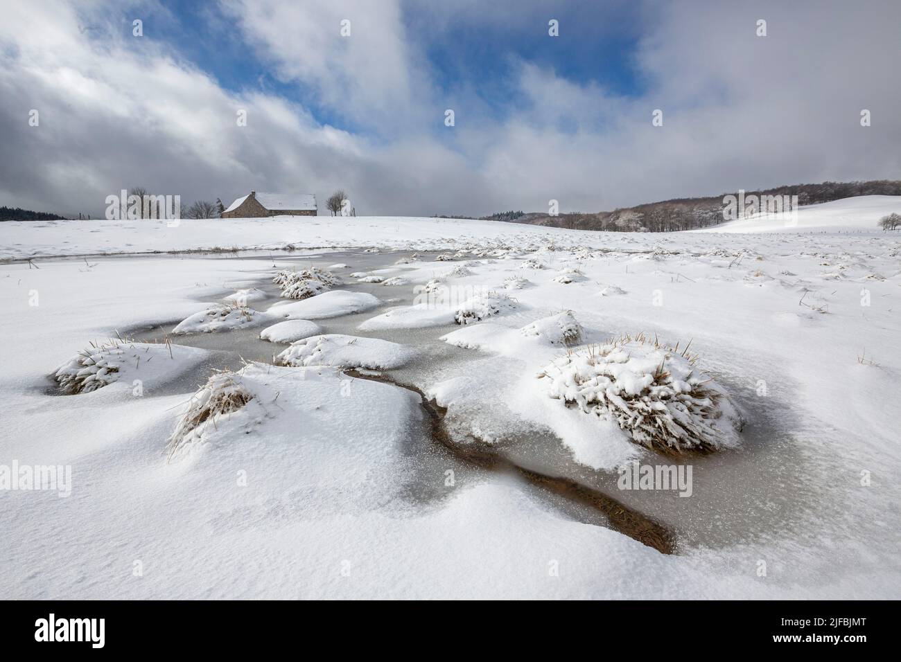 France, Aveyron, Aubrac Regional Natural Park, buron Stock Photo - Alamy