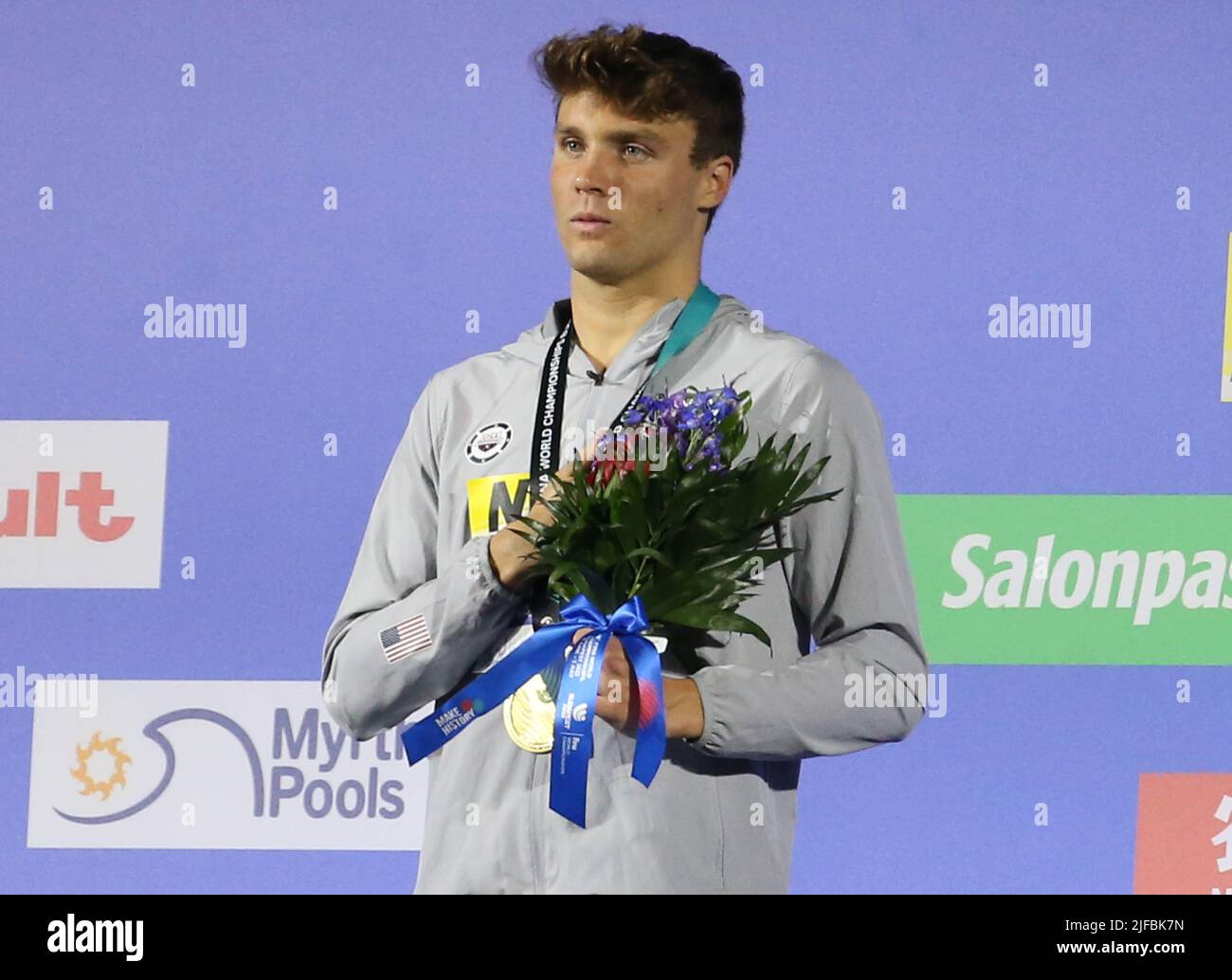 Bobby Fink of USA Podium1500. M Freestyle Men during the 19th FINA ...