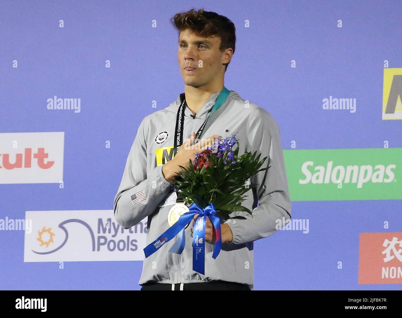 Bobby Fink of USA Podium1500. M Freestyle Men during the 19th FINA ...