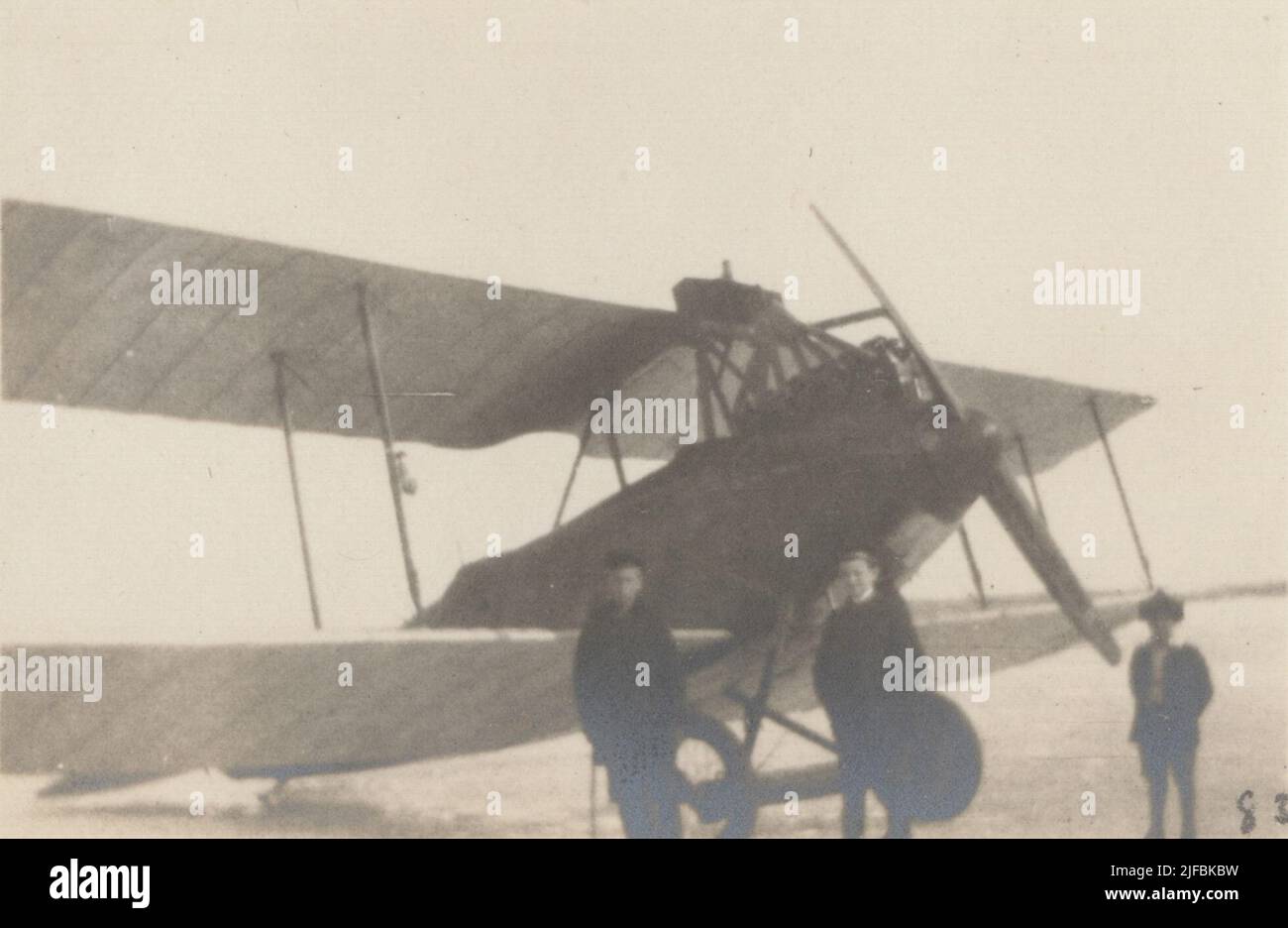 German Aeroplan in Mariehamn. The picture is included in photo albums ...