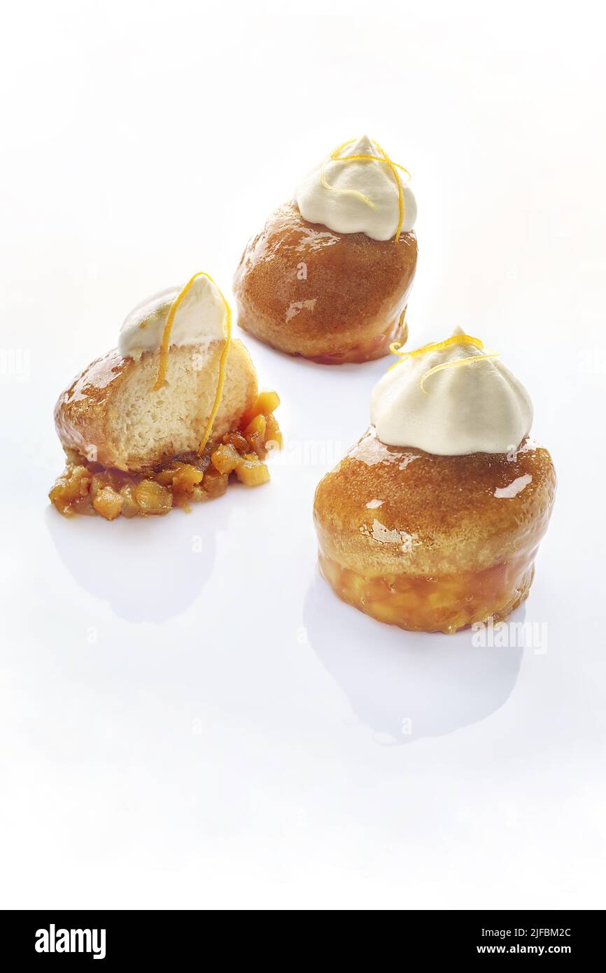 Caesar Augustyniak vegan cake, 100 percent vegetable, calvados baba ...