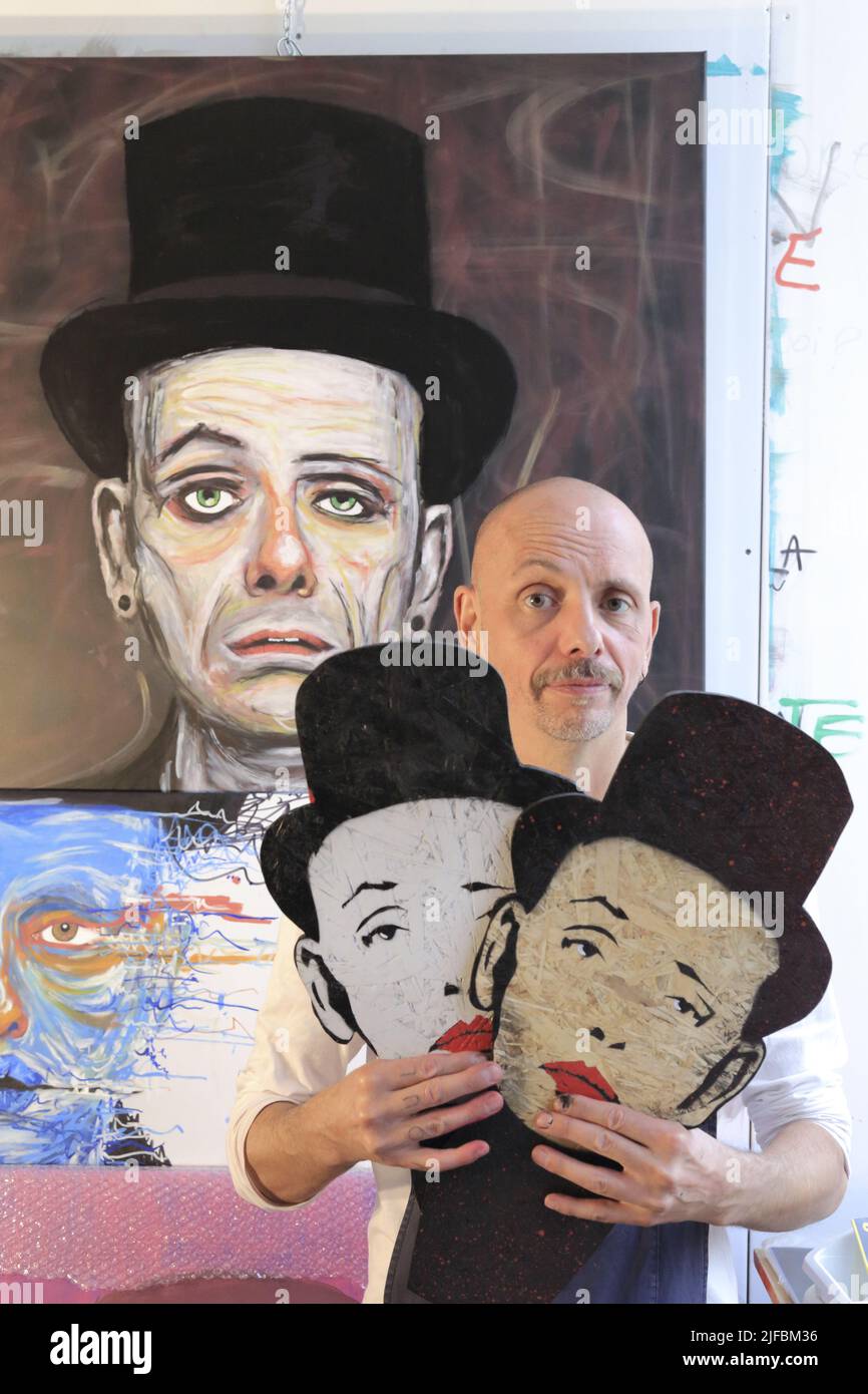 France, Nord, Roubaix, RémyCo workshops which bring together street-art ...