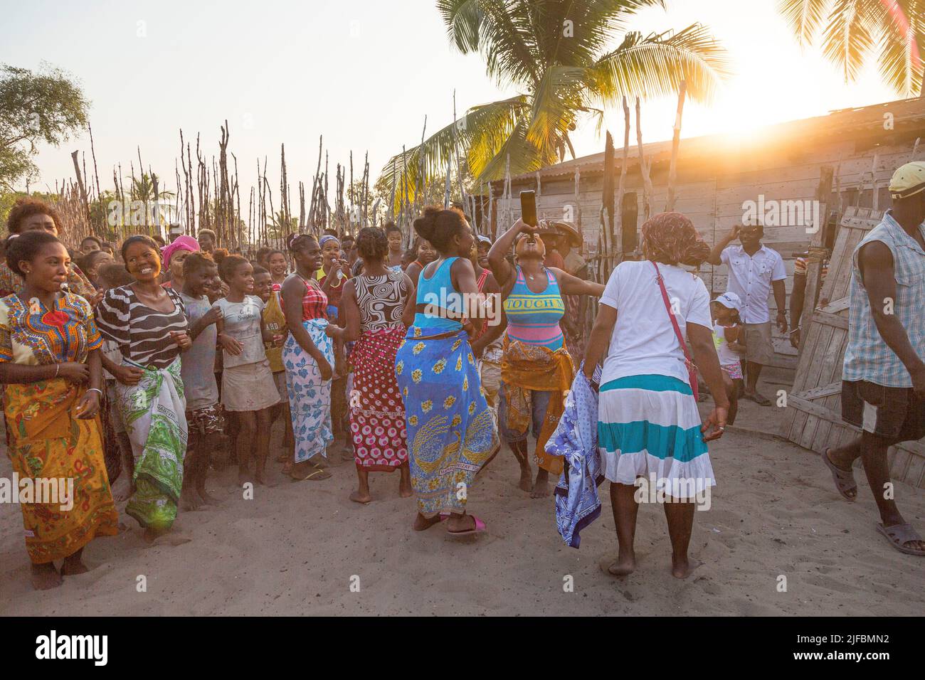 Madagascar, Menabe region, Belo-sur-Mer, Mozambique Channel, ceremony ...