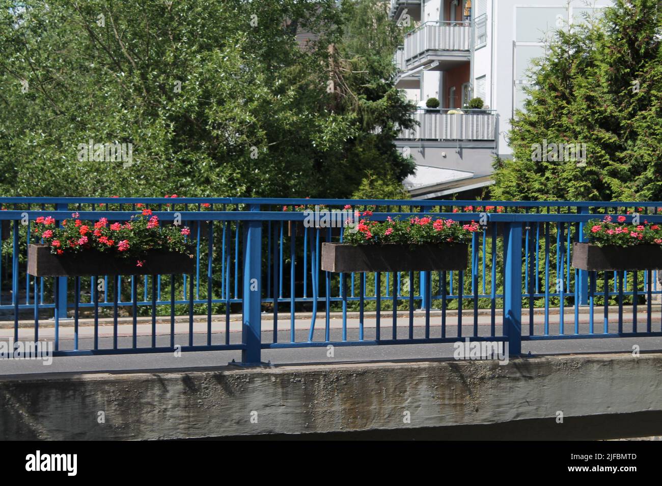 small bridge in germany over a small river Stock Photo - Alamy