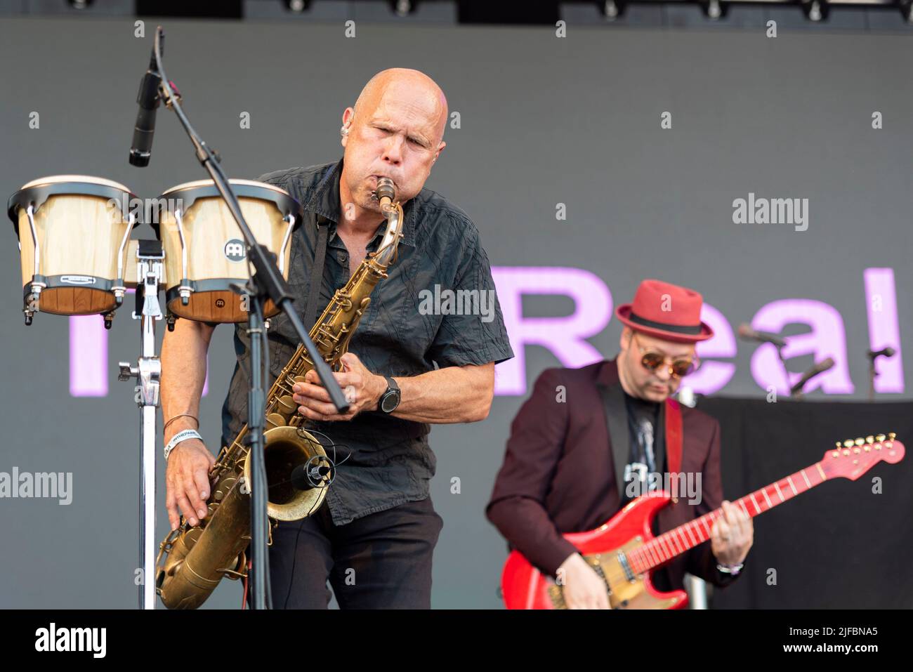 The Real Thing band performing at the Soultasia music festival in ...