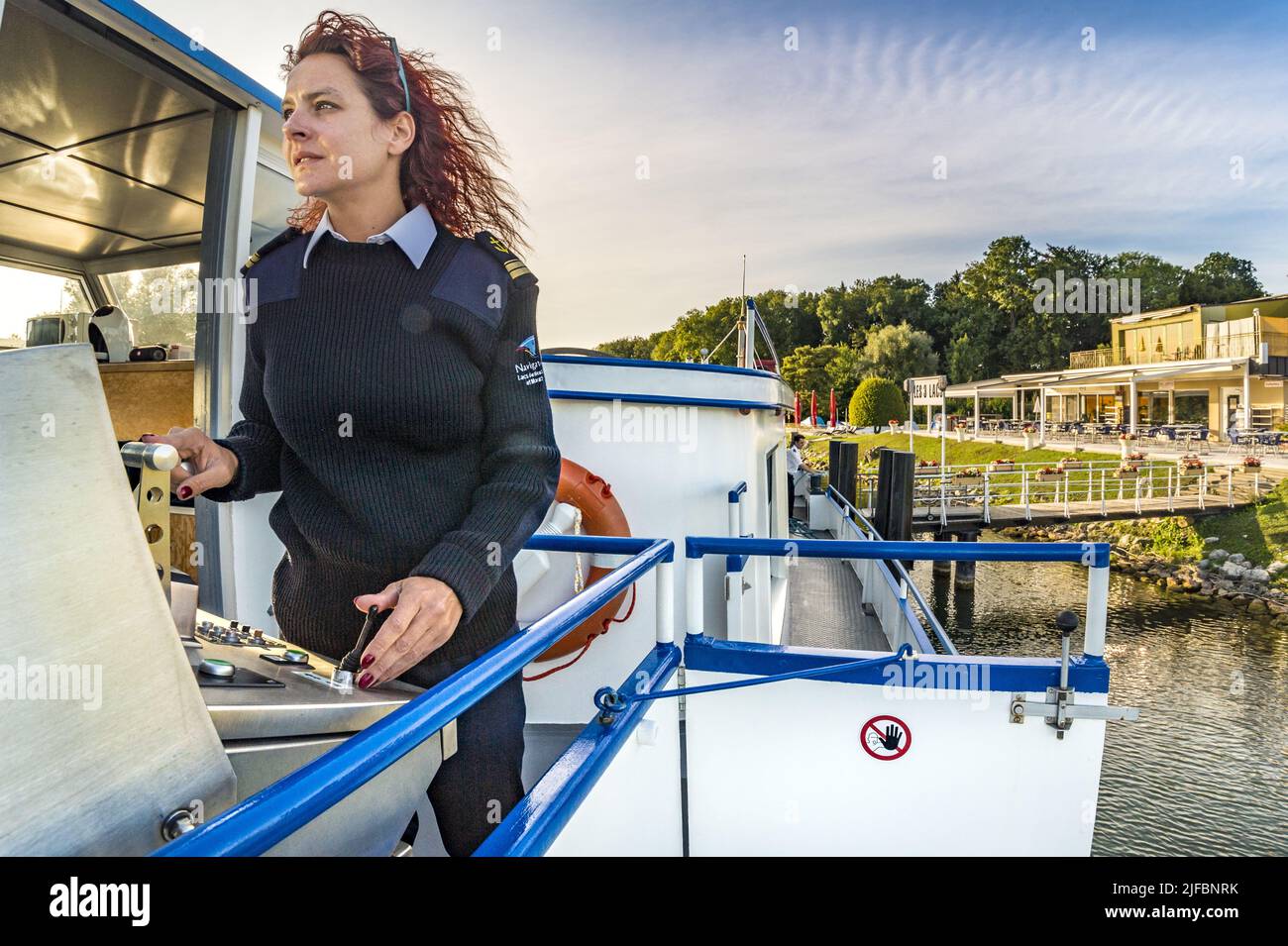 Switzerland, canton of Friborg, Pays des Trois-Lacs, boarding with the ...