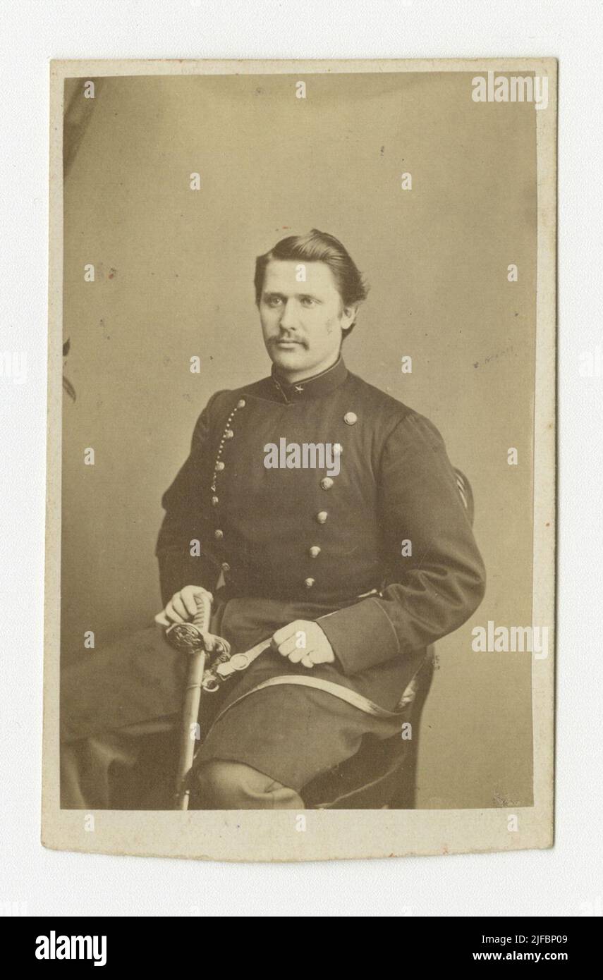 Portrait of Haldan Adolf Herman Lindencrona, lieutenant at Skaraborg's ...