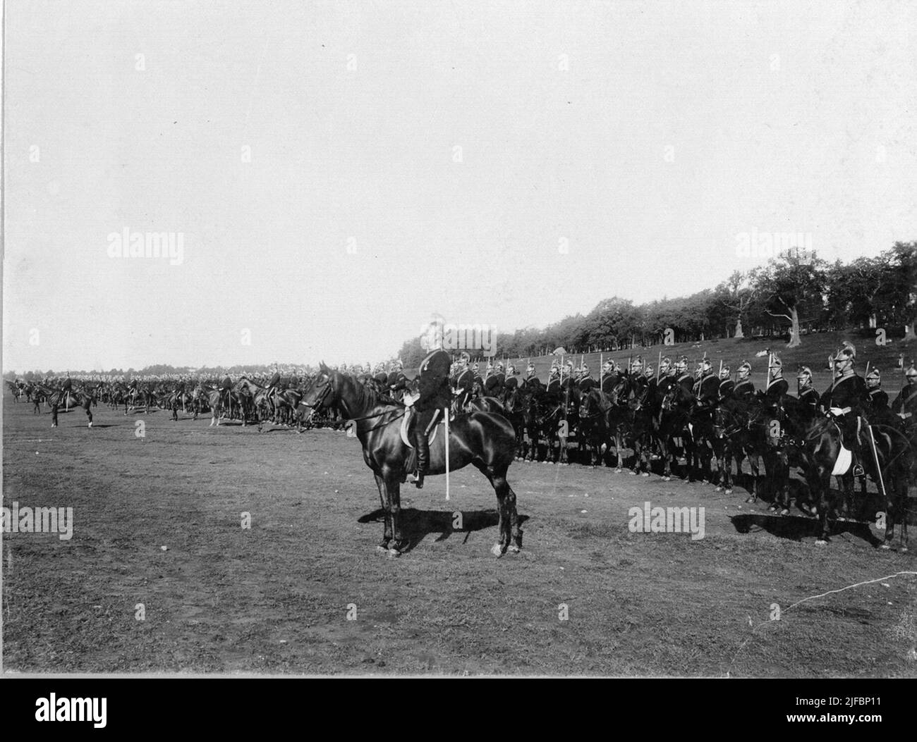 The Life Regiment's dragons set up on horseback at Ladugårdsgärdet ...