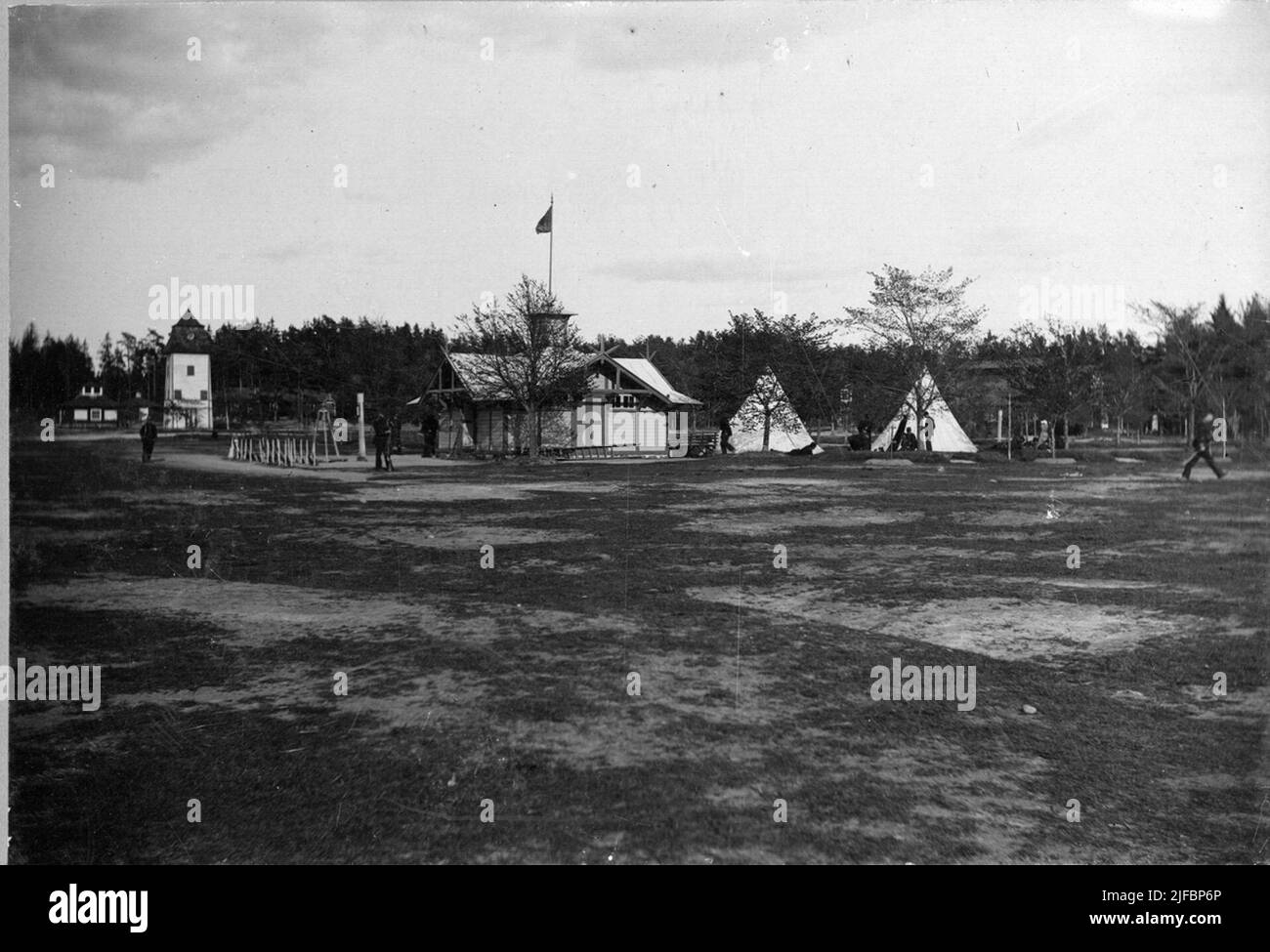 Tent camp at Älvsborg's regiment, in 15, exercise site Fristad Hed ...
