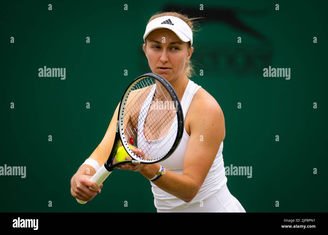 Catherine Harrison of the United States in action against Ajla ...
