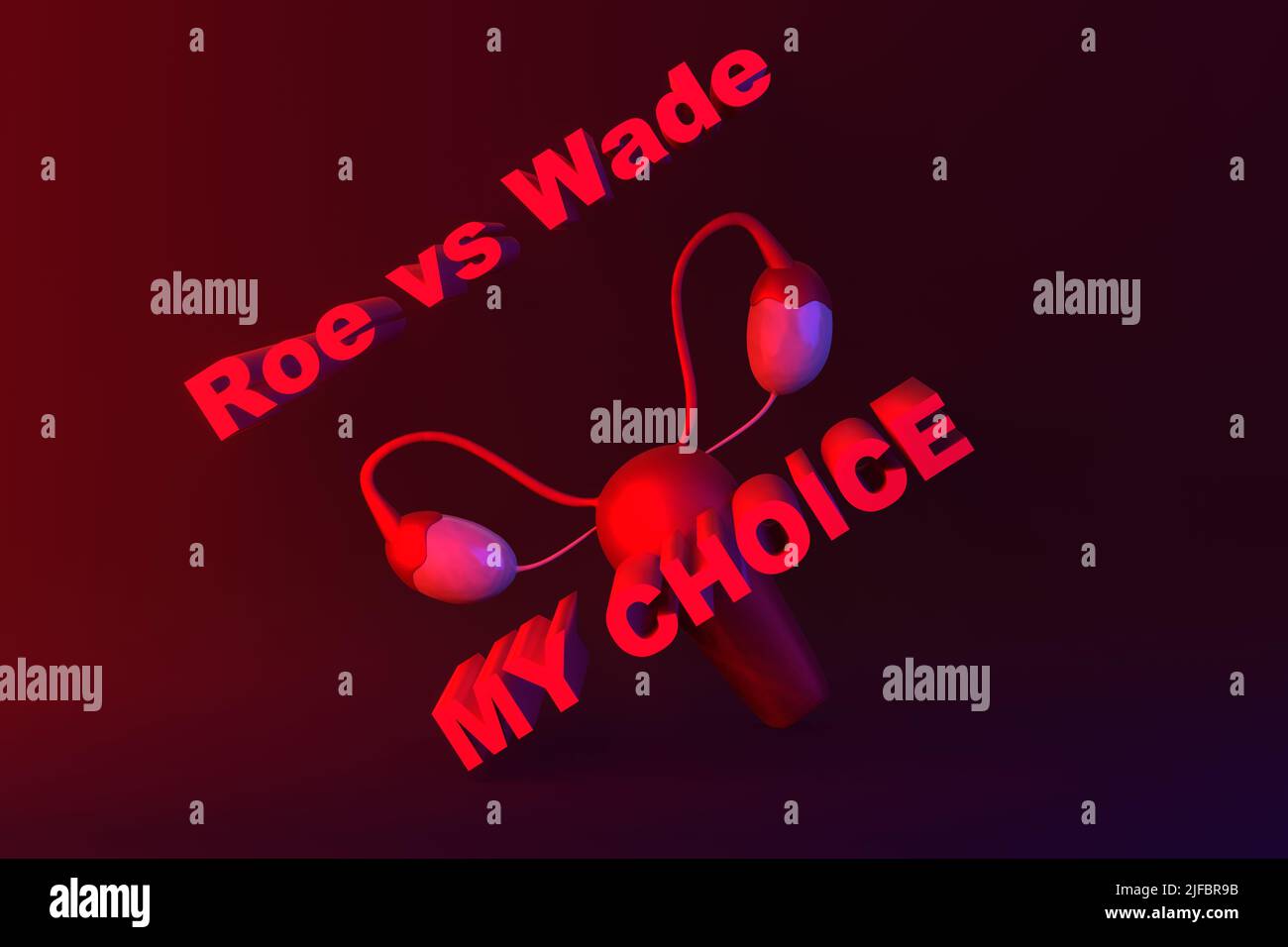 Violation of women's rights to abortion. Inscription Roe vs. Wade, my ...