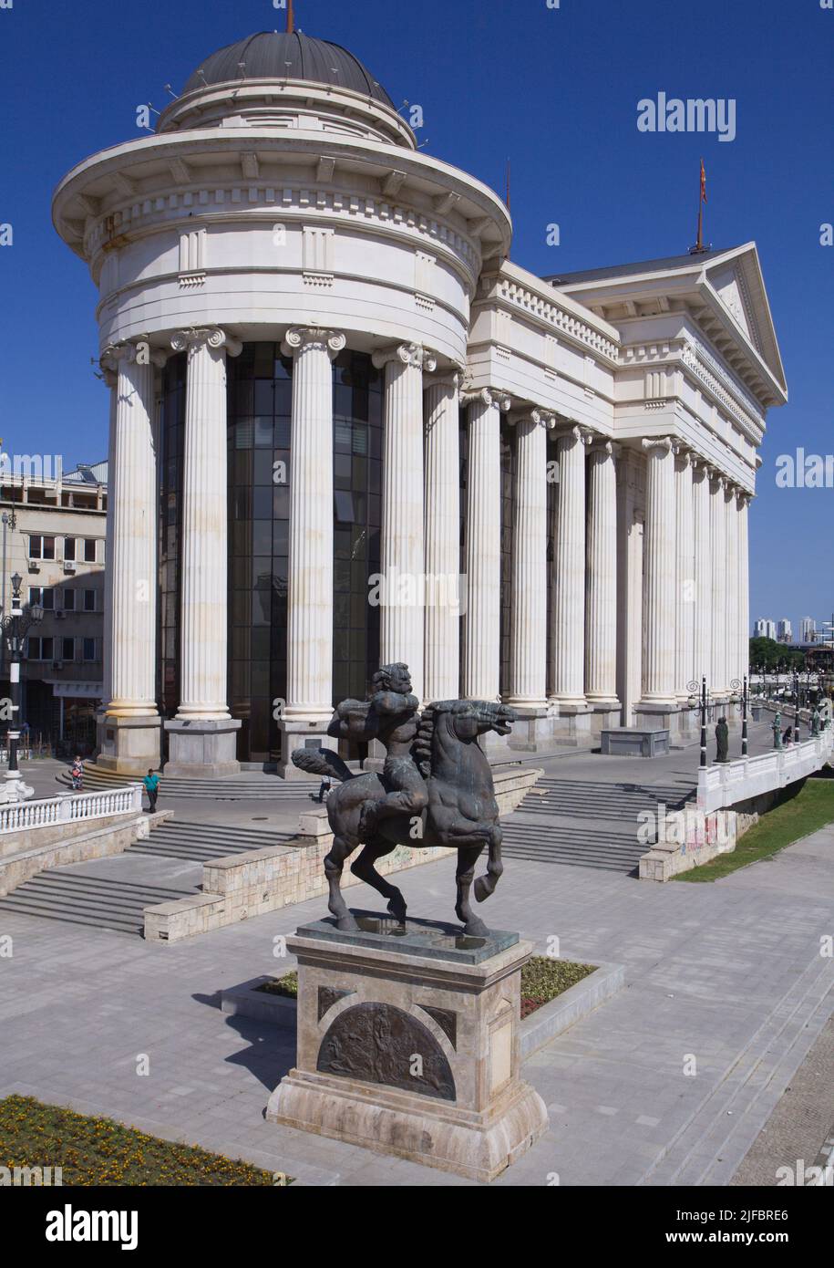 North Macedonia, Skopje, Archeological Museum, Heroj Karpos statue ...