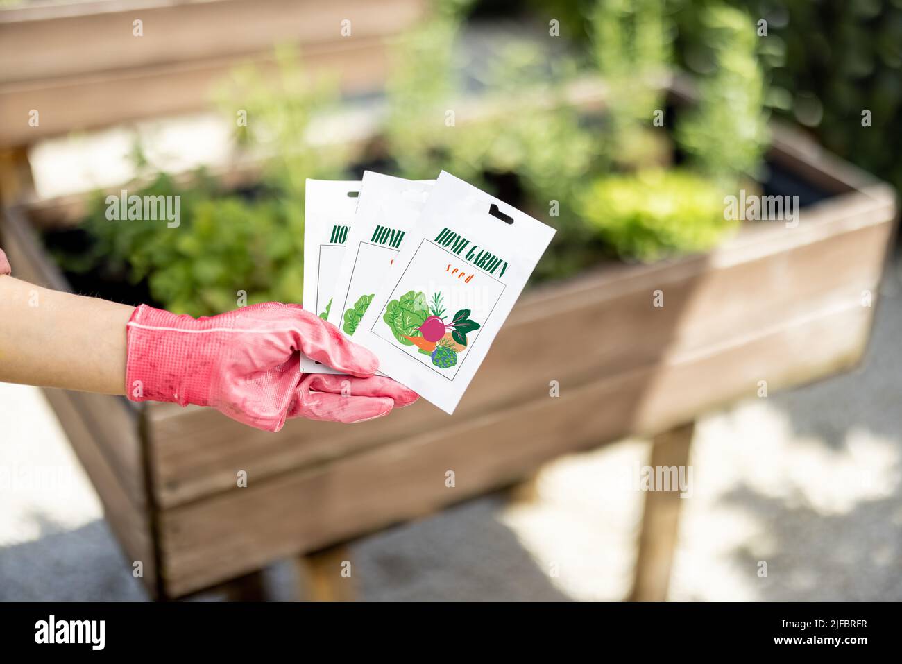 Vegetable seeds in paper packet Stock Photo - Alamy