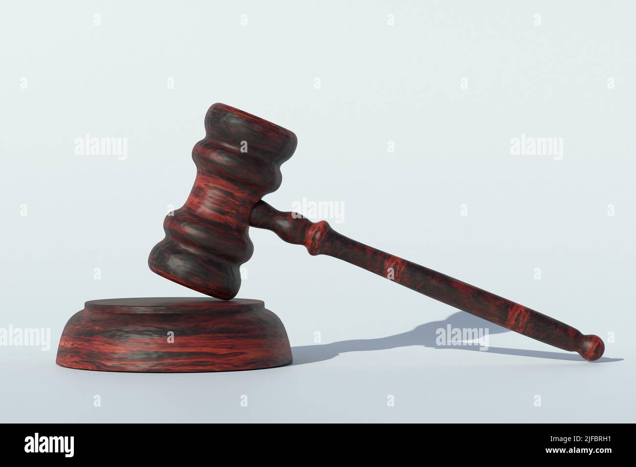Judicial gavel on a white background. Justice, law symbol. 3D render ...