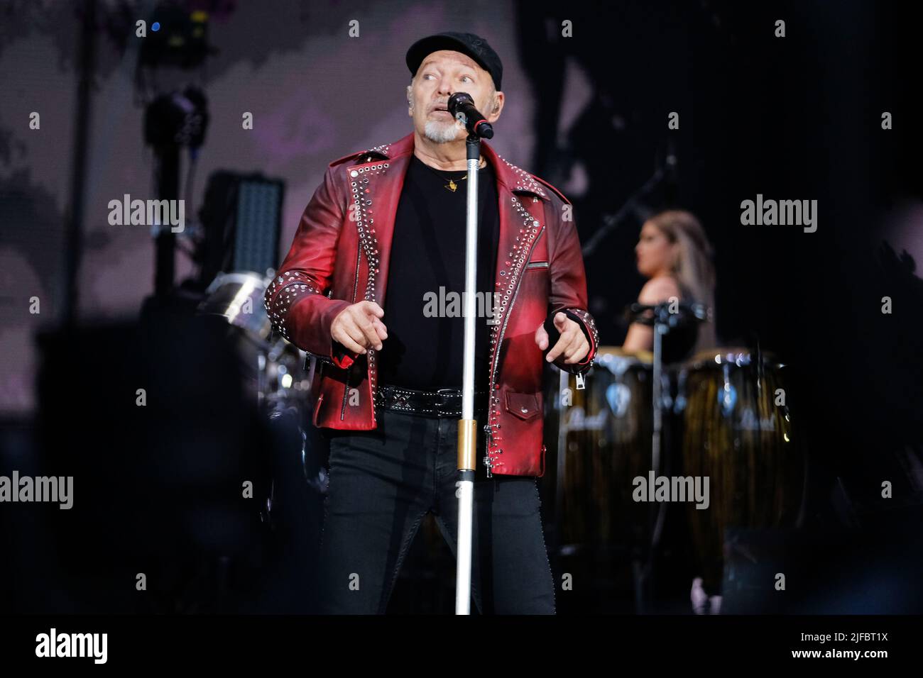 Vasco Rossi performing live at Turin Stadium in Turin, Italy on June 30 ...
