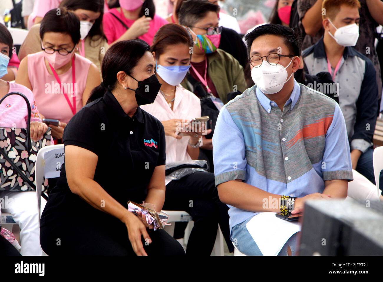 Former Vice-President Atty, Leni Robredo (on black) after she delivered ...