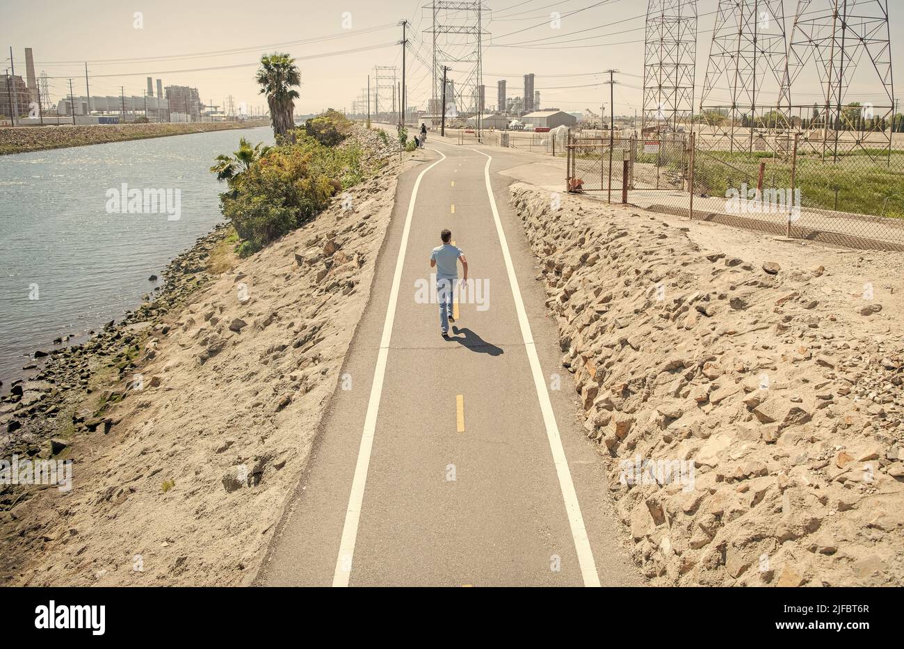 guy feel freedom. hurry up. endurance and stamina. everyday run ...