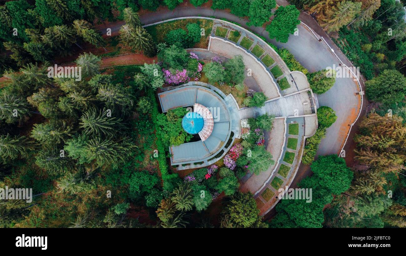 Aerial view of The Monumental Cemetery of Craviolo Stock Photo - Alamy
