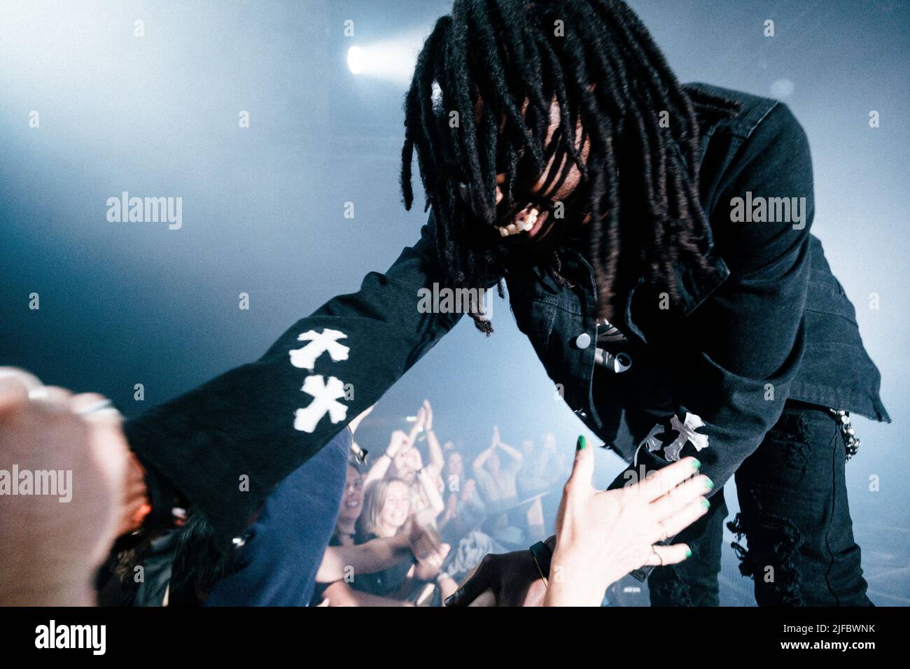 Roskilde, Denmark. 30th June, 2022. MC Yallah and Debmaster perform a ...