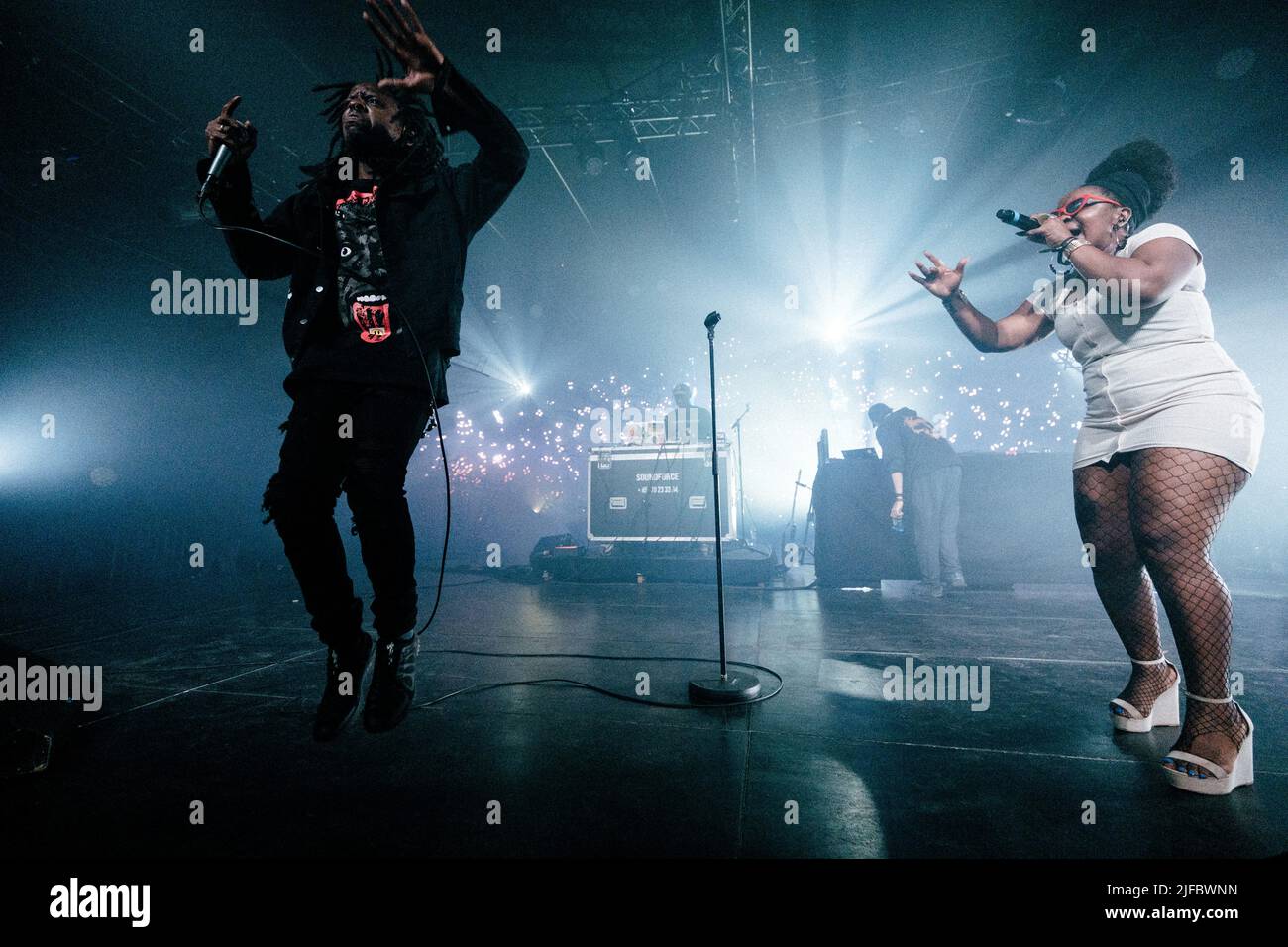 Roskilde, Denmark. 30th June, 2022. MC Yallah and Debmaster perform a ...