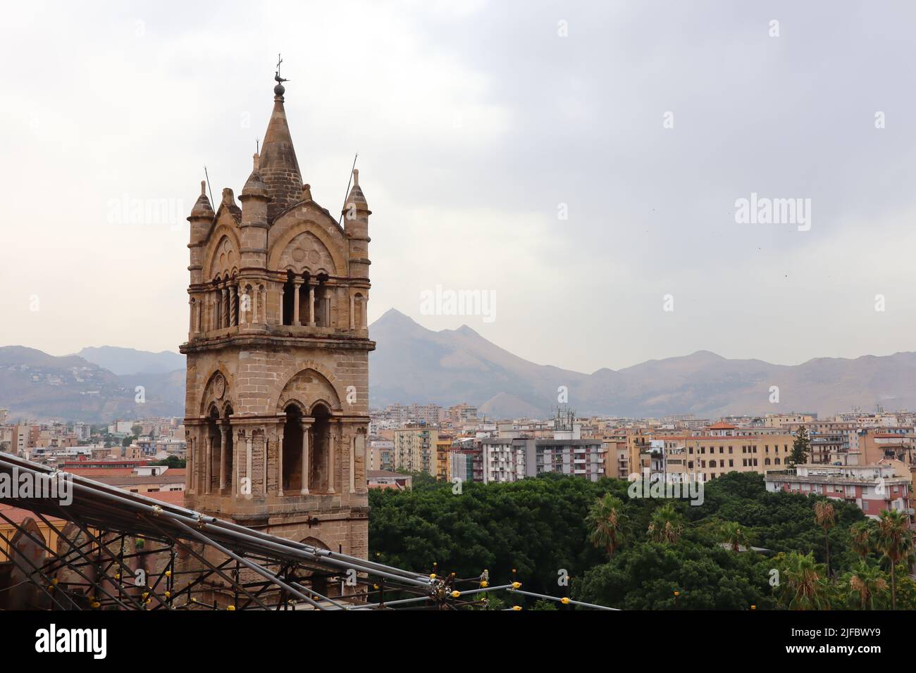 Palermo, Sicily (Italy): view from rooftop of The Cathedral of Palermo ...
