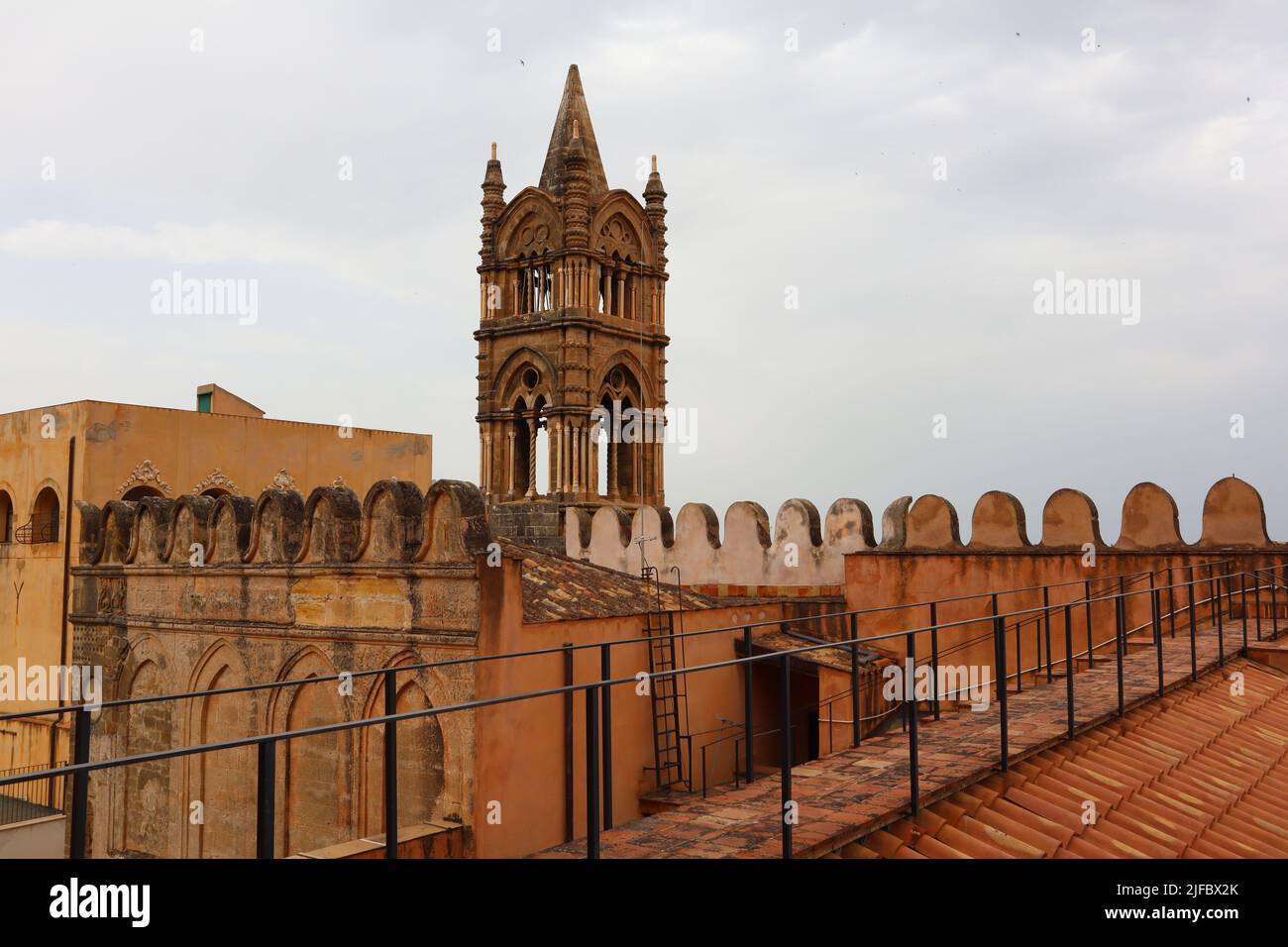 Palermo, Sicily (Italy): view from rooftop of The Cathedral of Palermo ...
