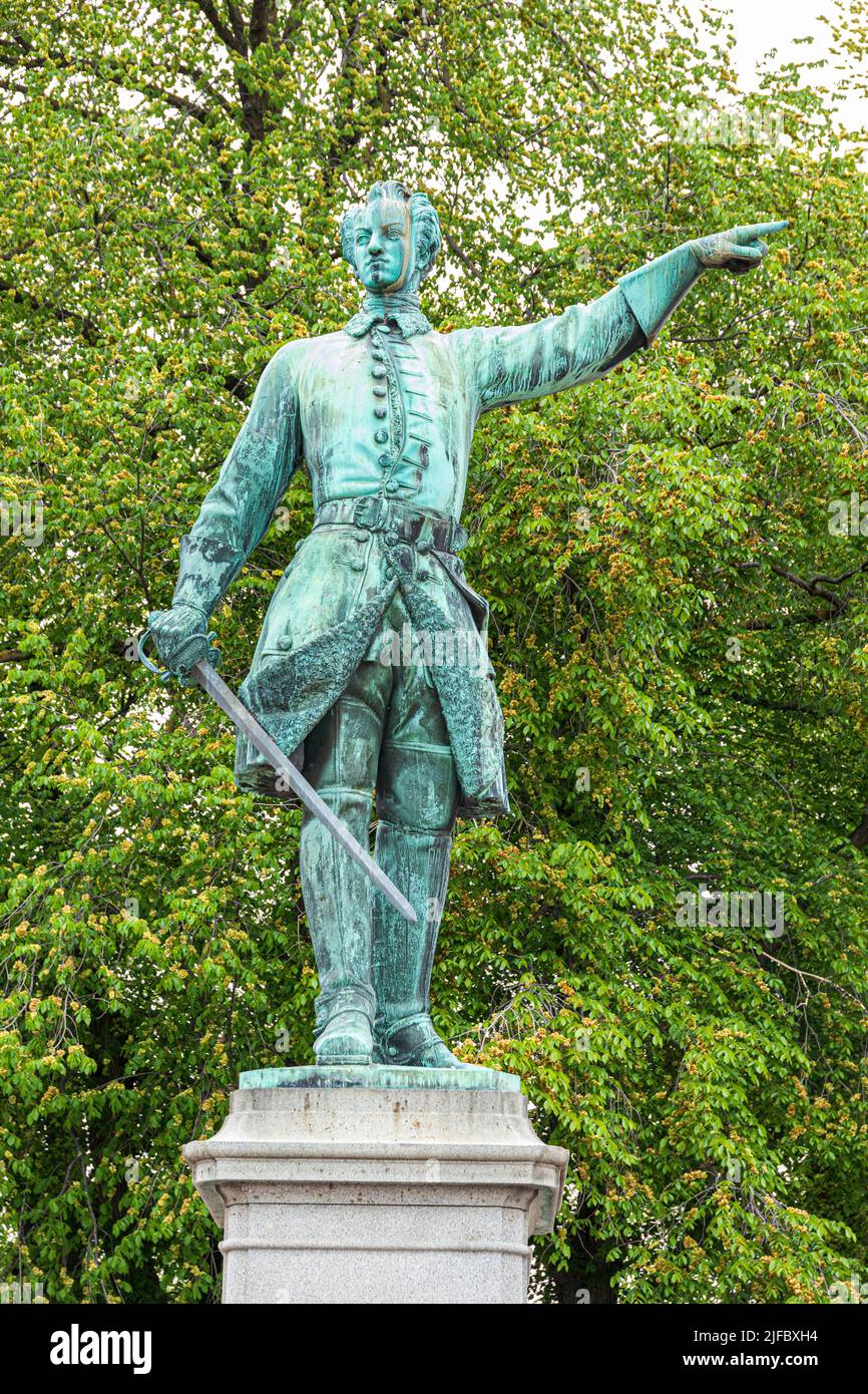 King Charles XII statue in Kings Gardens, Stockholm, Sweden Stock Photo ...