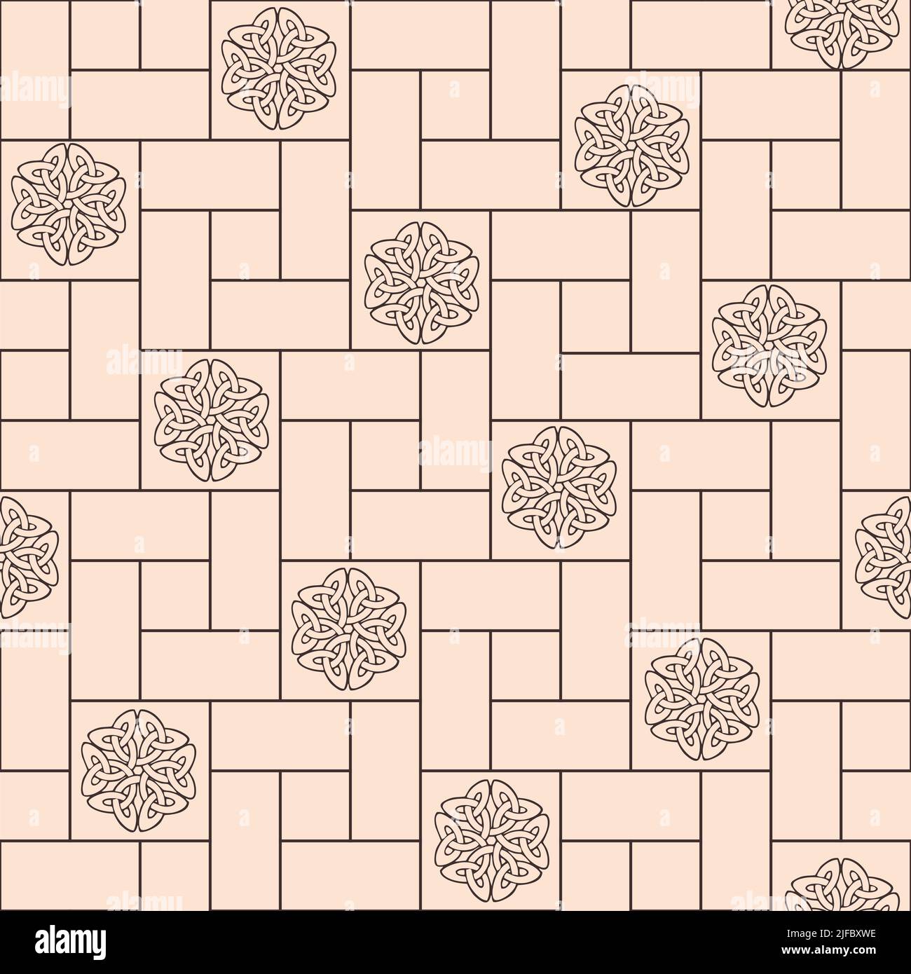 geometric static brown pattern on beige background, seamless pattern ...