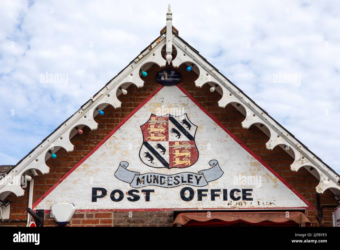 Norfolk, UK - May 17th 2022: A vintage sign on the exterior of ...