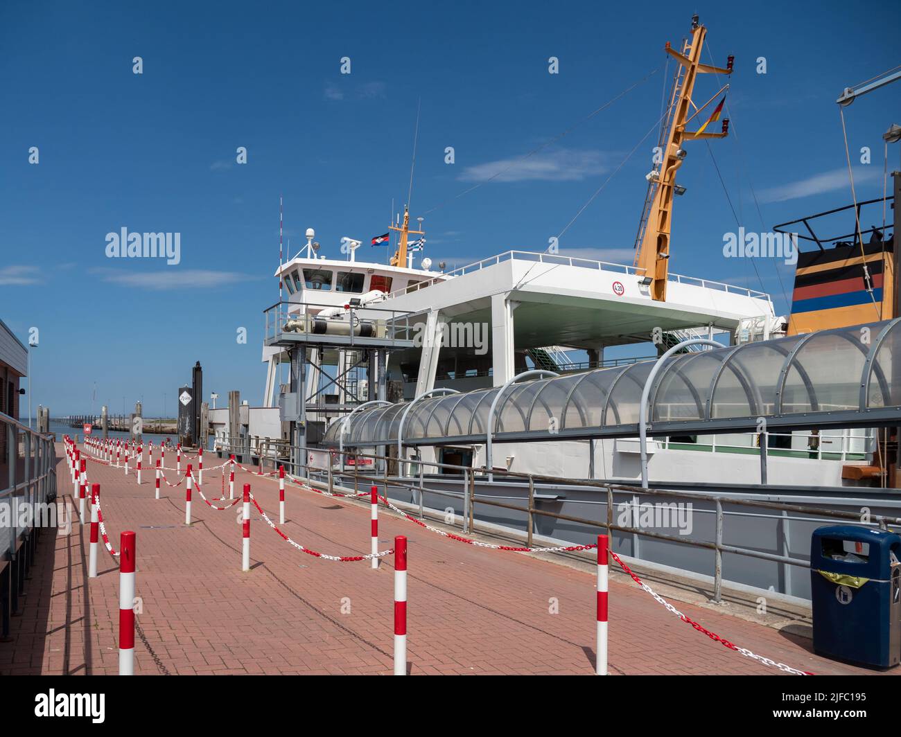 The barge transports cars and people. Barge for transportation Stock ...