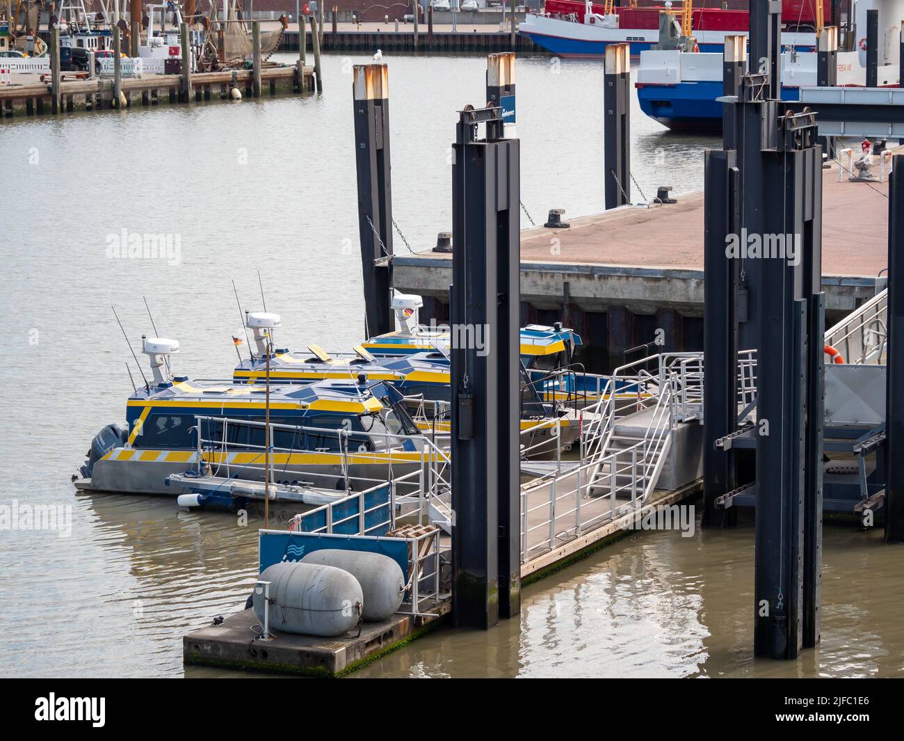 Police boats at the pier. Maritime police Stock Photo - Alamy