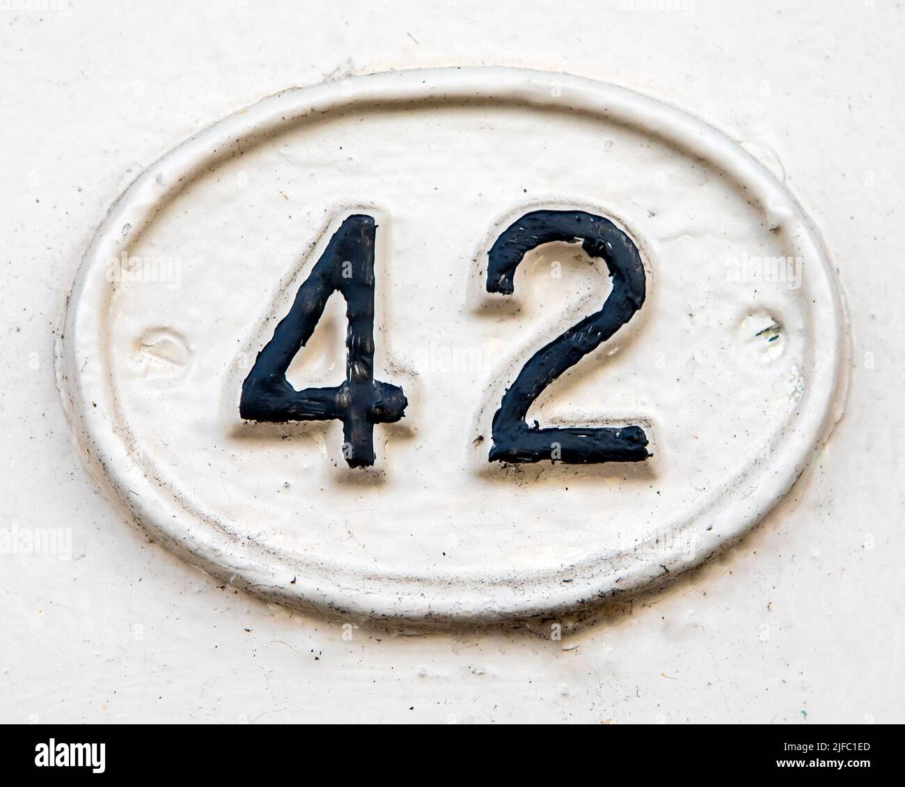 Close-up of the Number 42 Stock Photo - Alamy