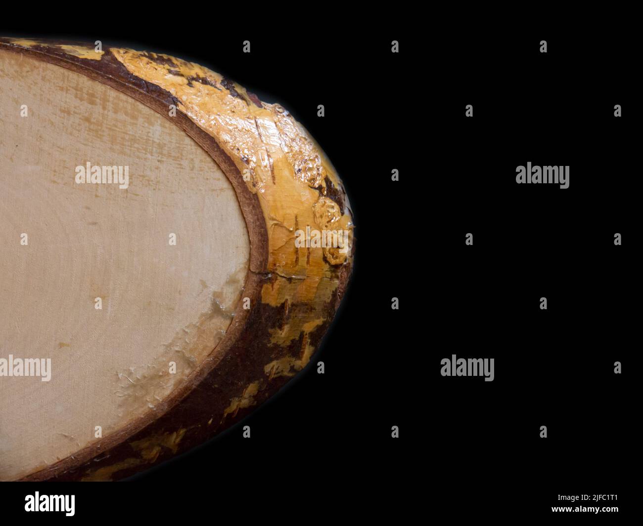 Drawing on a birch cut. Mower Stock Photo - Alamy