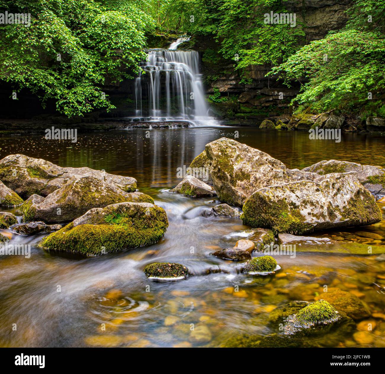 The stunning Cauldron Falls, also known as West Burton Falls in the ...