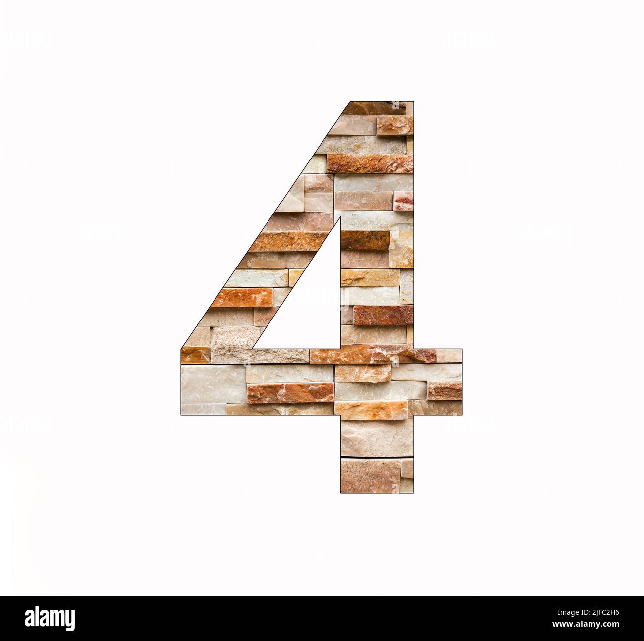 Number 4 - Digit four on marble block background Stock Photo - Alamy