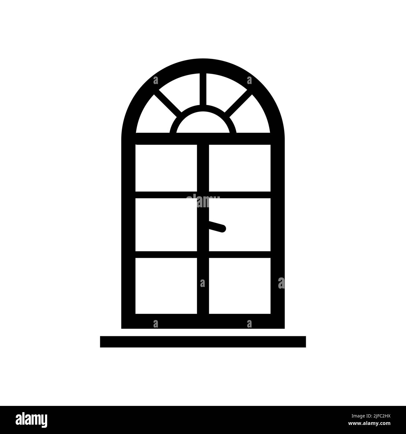 Windows icon, glyph style. round window frames Stock Vector Image & Art ...