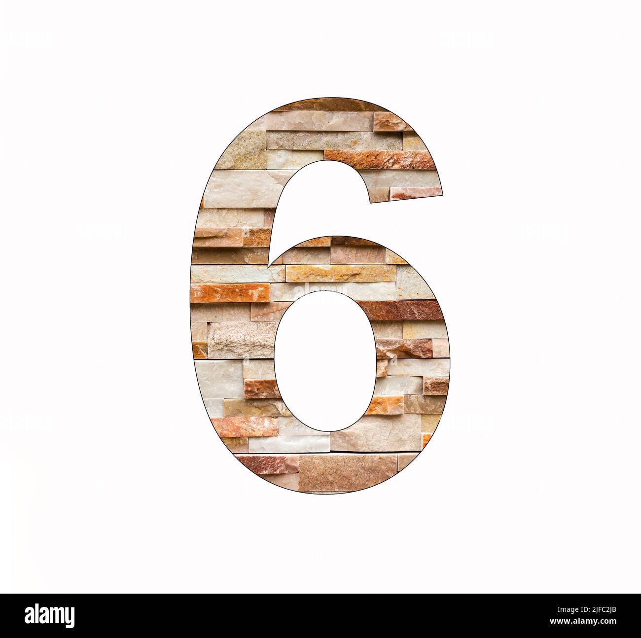 Number 6 - Digit six on marble block background Stock Photo - Alamy