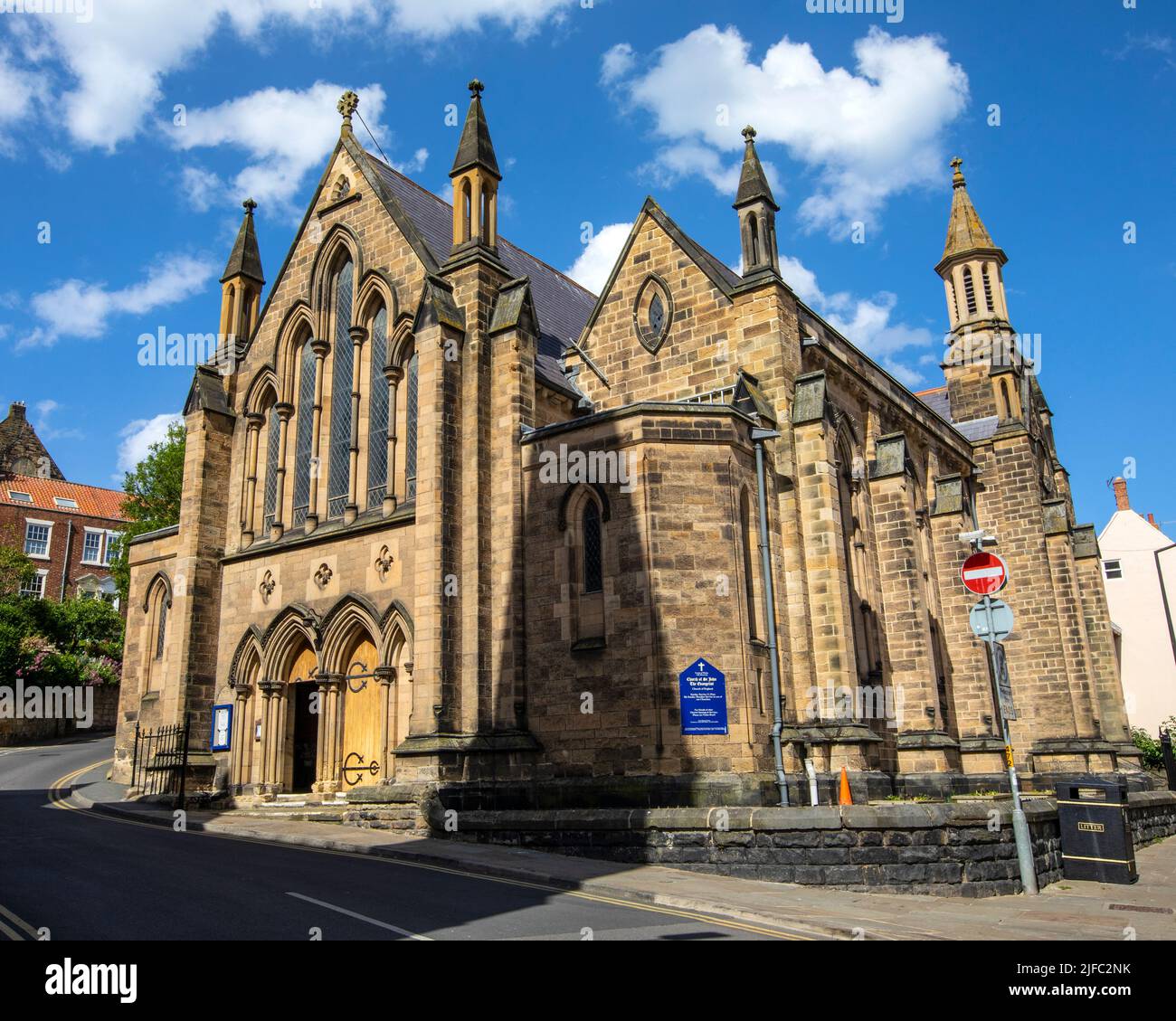 The exterior of the Church of St. John the Evangelist, in the seaside ...