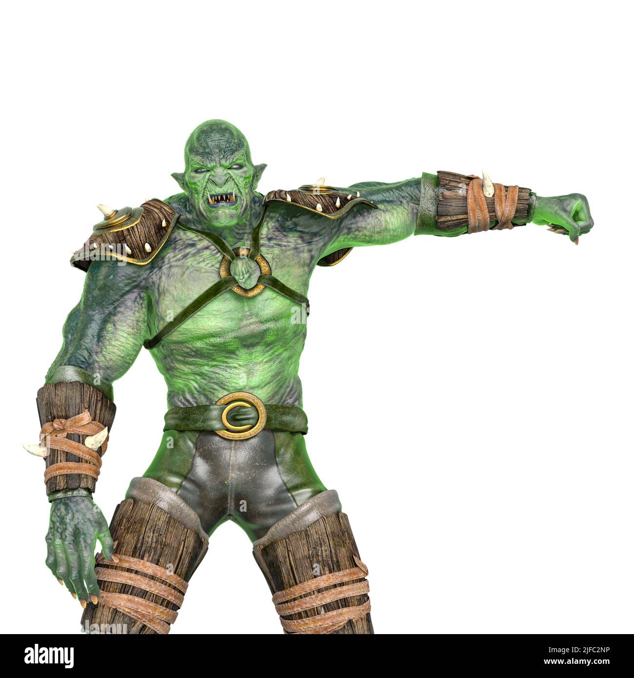 orc warrior side punch, 3d illustration Stock Photo - Alamy