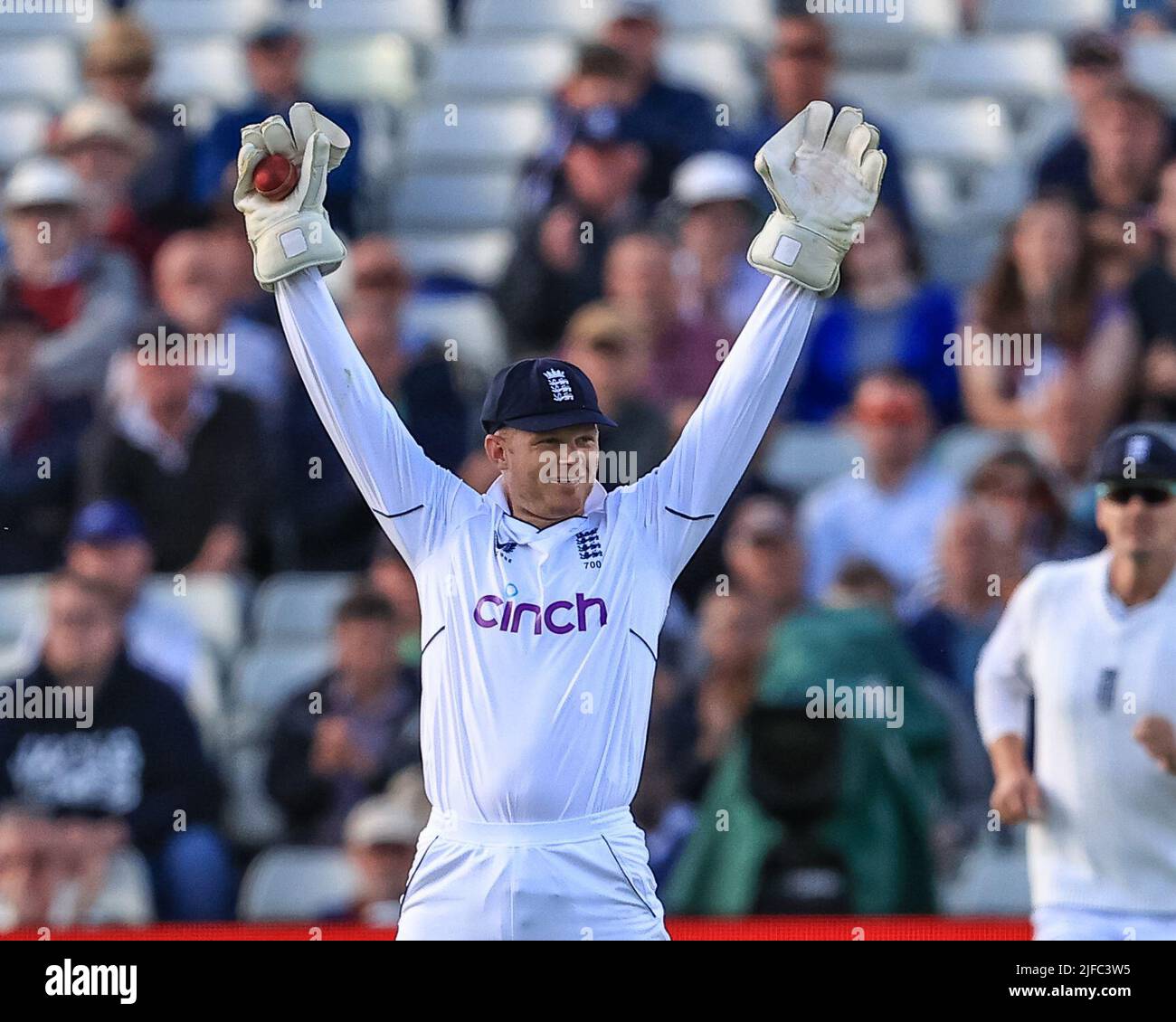 Sam Billings of England celebrates catching Shardul Thakur of India ...