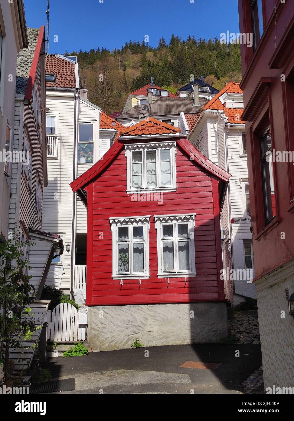 Bergen, Norway: 3 May 2022 - Lille Ovregaten Stock Photo - Alamy