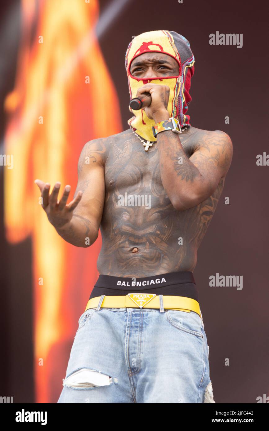Lil Uzi Vert performs at the Wireless Festival at Crystal Palace Park ...