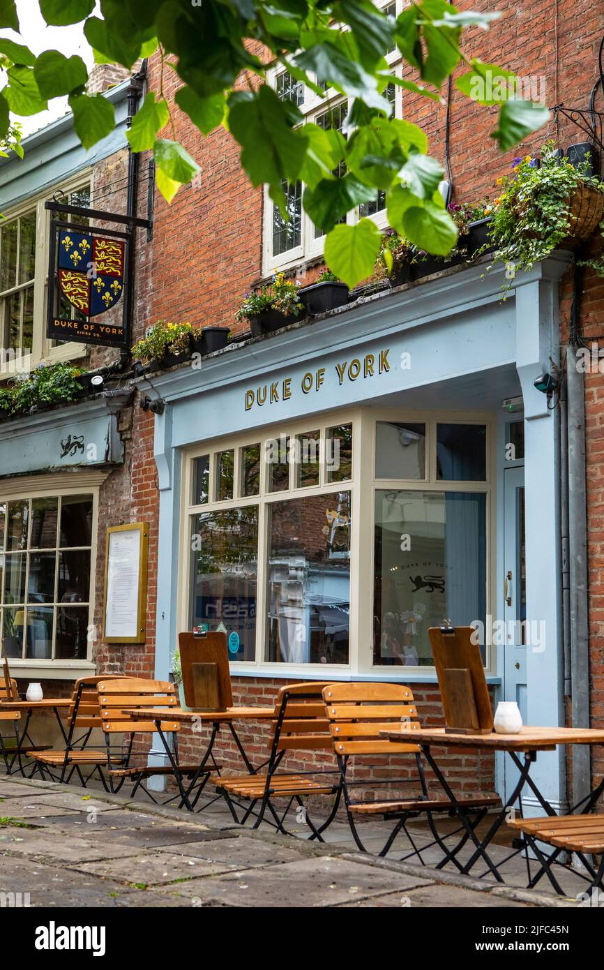York, UK - June 6th 2022: The exterior of the Duke of York public house ...