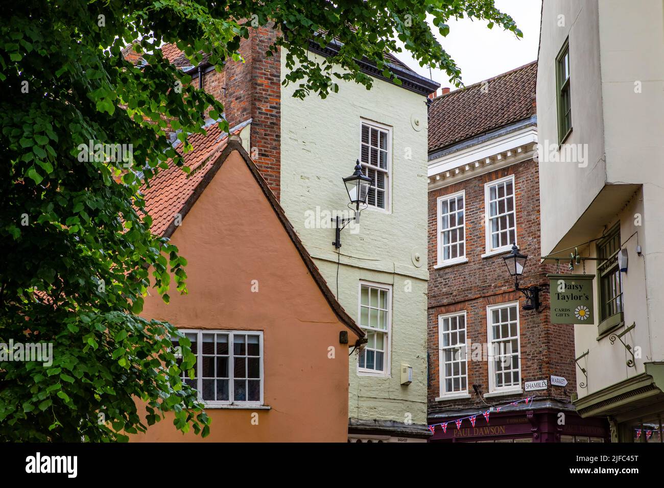 York, UK - June 6th 2022: Picturesque view looking from Kings Square ...