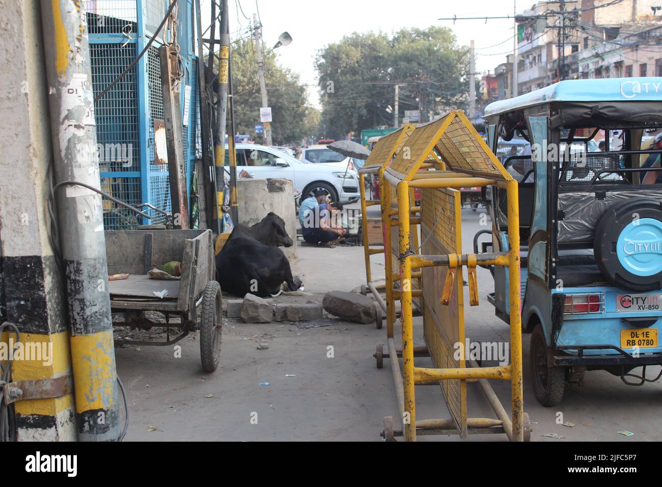 Shots of different Streets of Delhi Stock Photo - Alamy