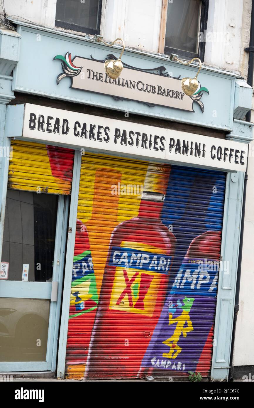 Paul Curtis mural of alcohol bottles in Liverpool.England Stock Photo ...