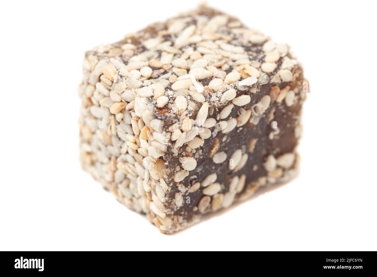 Cube of traditional oriental sweets isolated on white background Stock ...