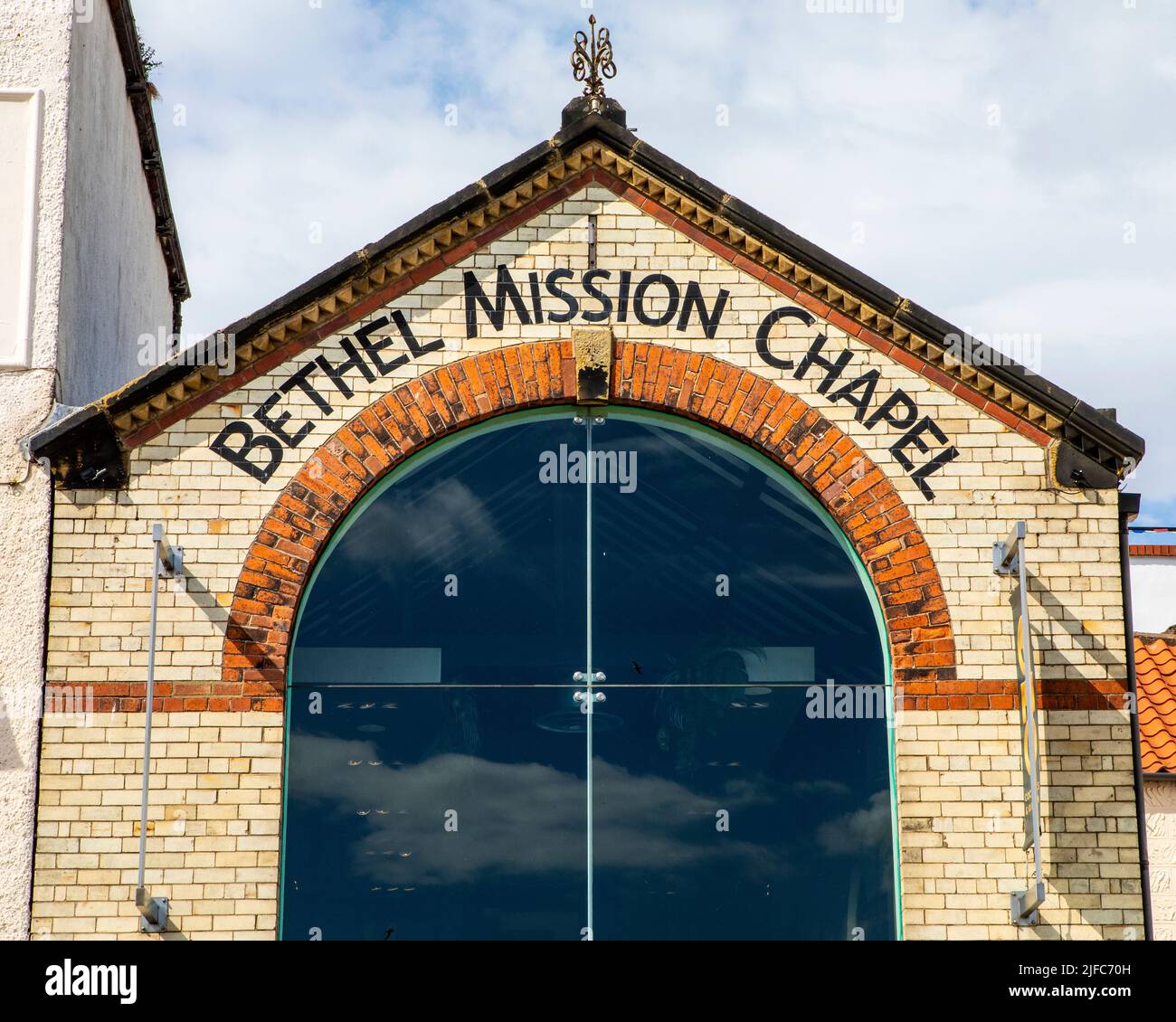 Scarborough, UK - June 8th 2022: The vintage exterior of Bethel Mission ...