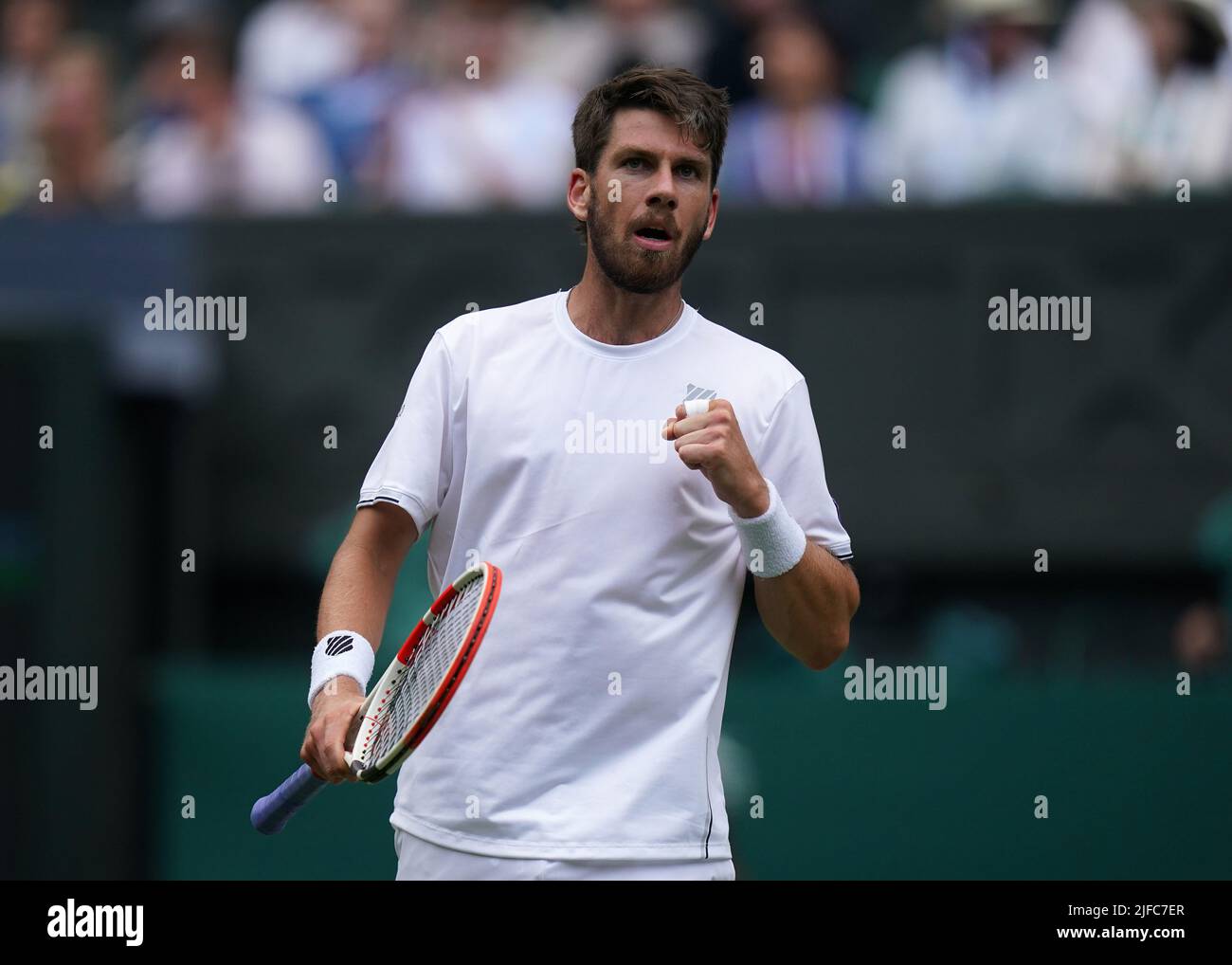 Cameron Norrie celebrates during his Gentlemen's Singles third round ...